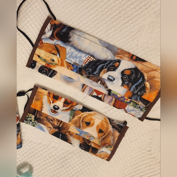 xxx | Other | Handmade Dog Themed Face Maskcoverings Set Of 2 | Poshmark